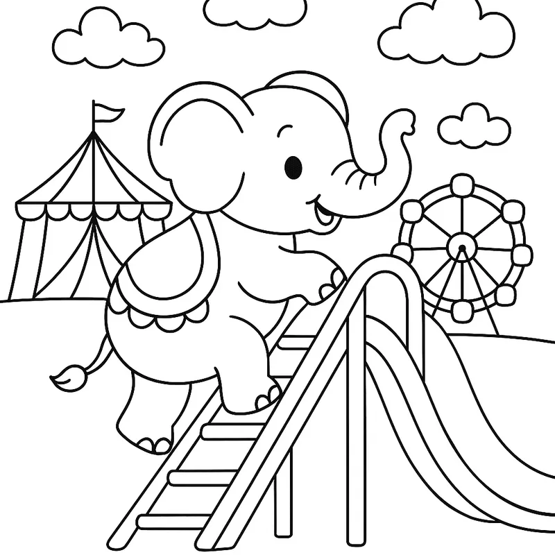 carnival tent coloring page