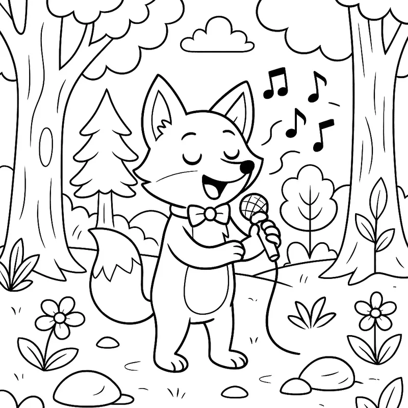temperate forest coloring page
